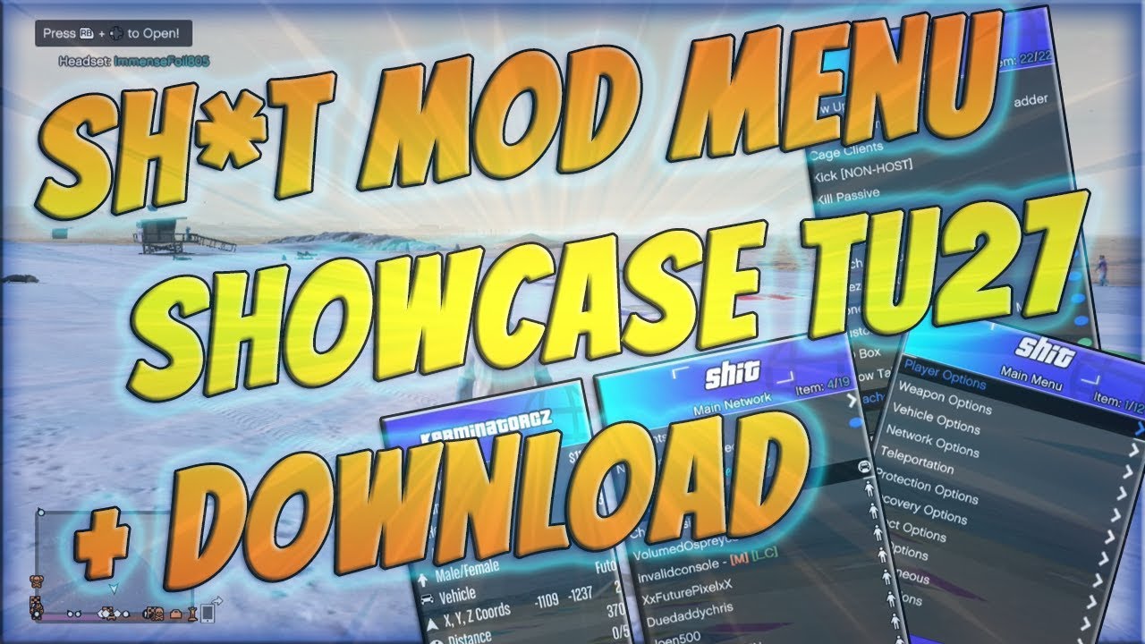 (TU27/GTA 5) Infinity Mod Menu (Cracked) + Download - YouTube