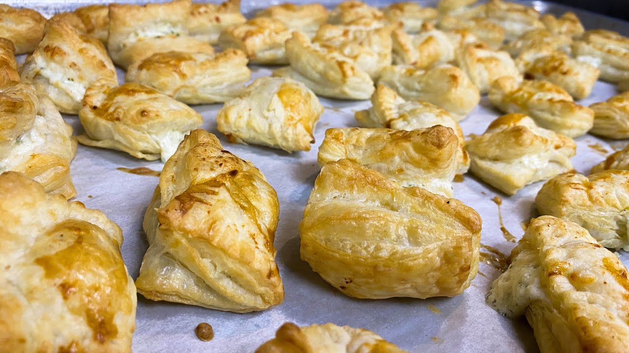 Puff Pastry Cheese Pockets - YouTube