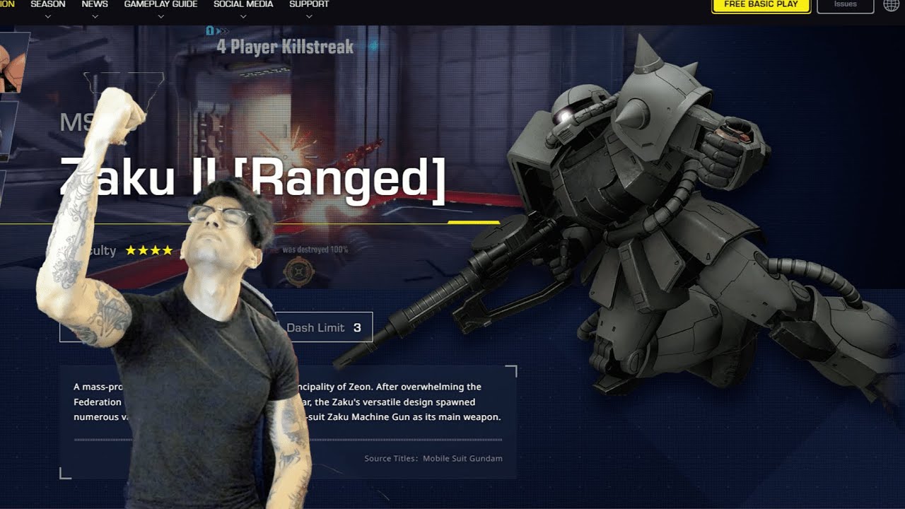 Zaku II (Ranged) Beginner Guide | Gundam Evolution - YouTube