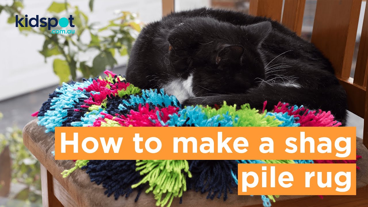 How to make a DIY shag pile rug - YouTube