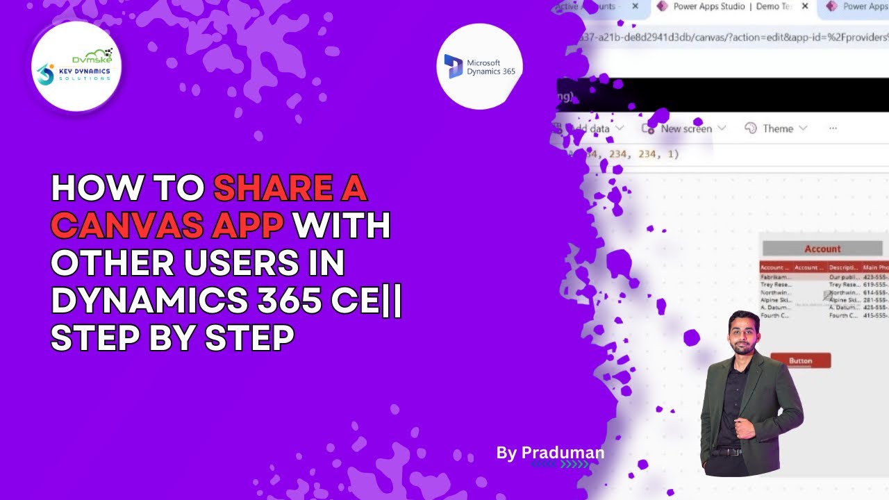 How to Share a Canvas App with Other Users in Dynamics 365 CE | Step-by ...