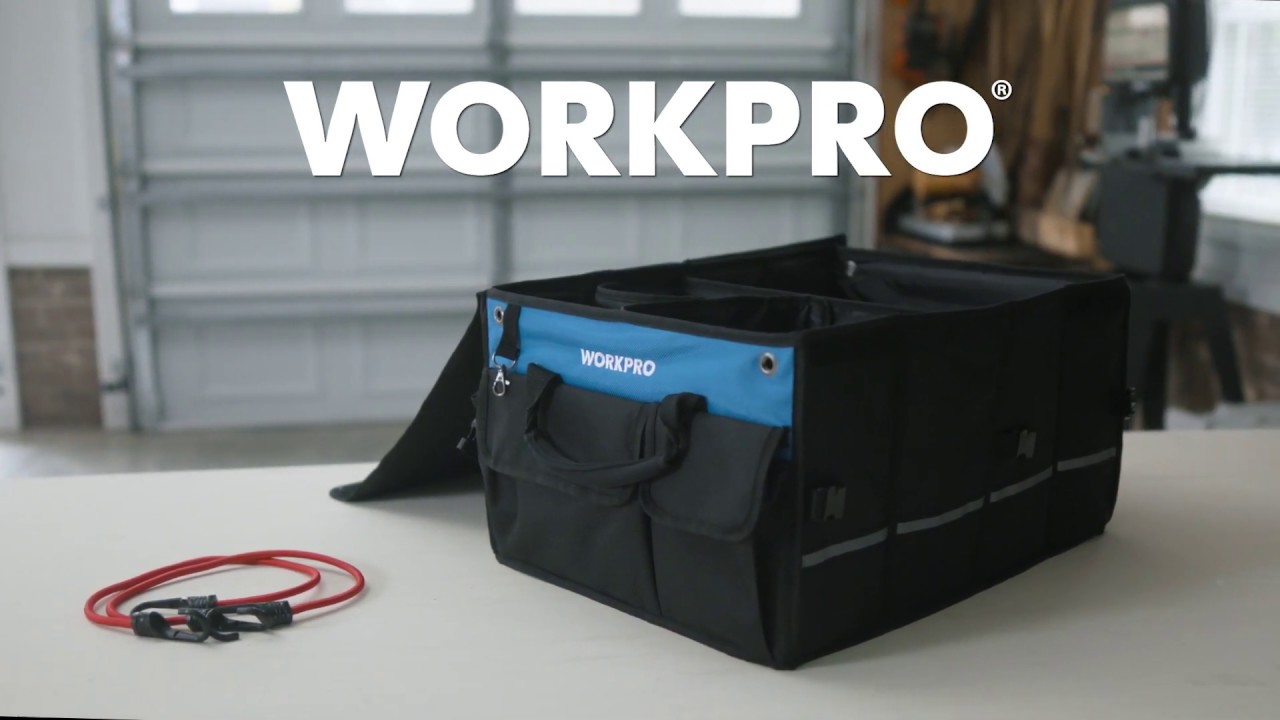 WORKPRO® Tools | Collapsible Car Trunk Organizer - YouTube
