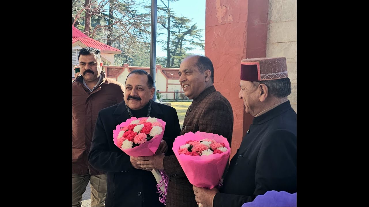Dr Jitender Singh Union Minister Reached at Shimla - YouTube