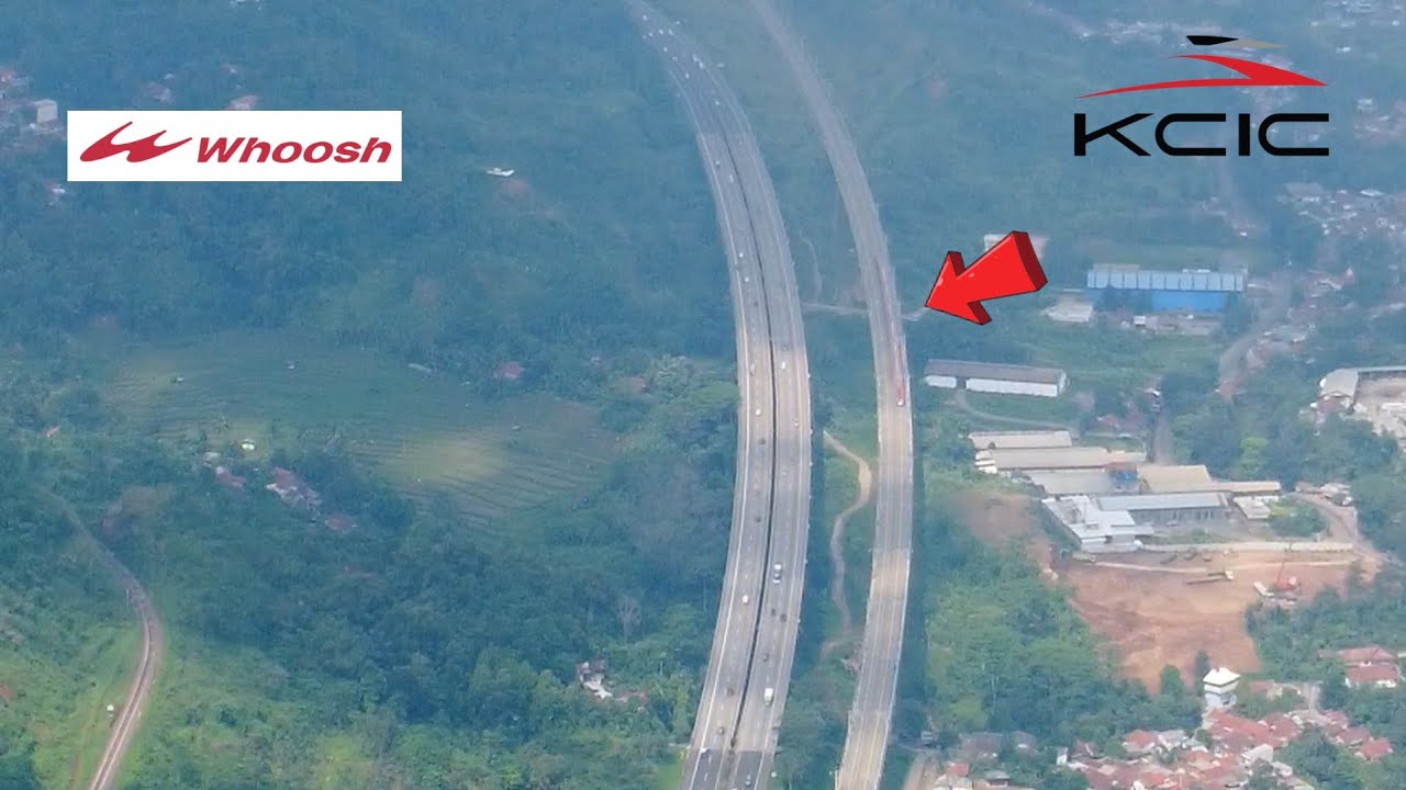 Aerial Video track kereta cepat whoosh Jakarta Bandung, train and ...