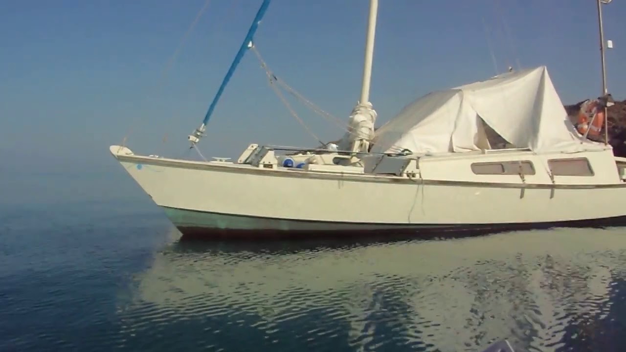 Tiki 30 Wharram at anchor - YouTube