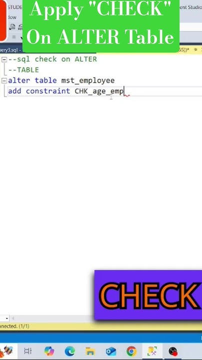 SQL Check Constraints: A Complete Guide #shorts #sql #coding - YouTube