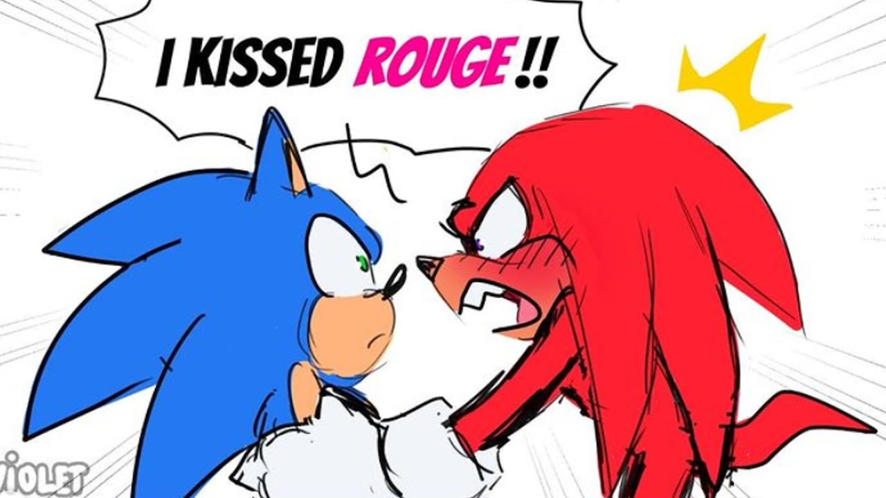 Sonic X Rouge And Knuckles Kiss