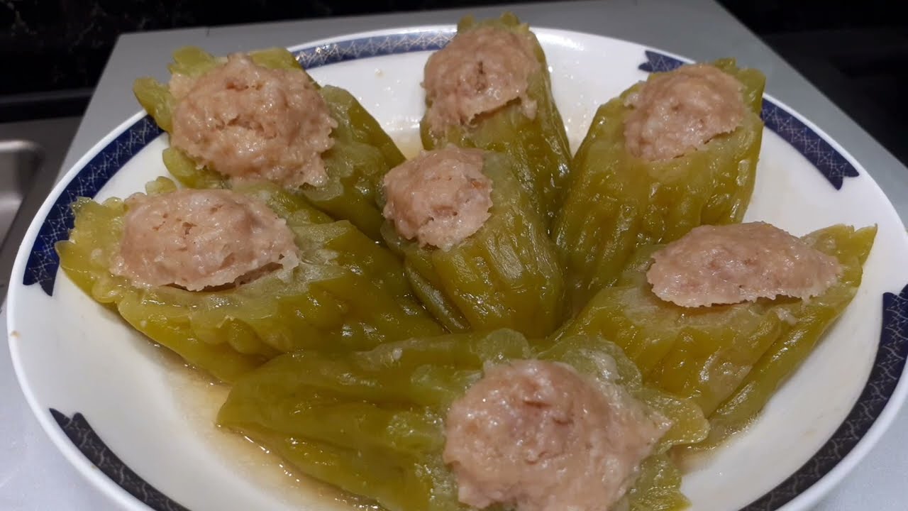 HOW TO MAKE PERFECT STEAM BITTER GOURD WITH MINCE PORK || CHINESE ...