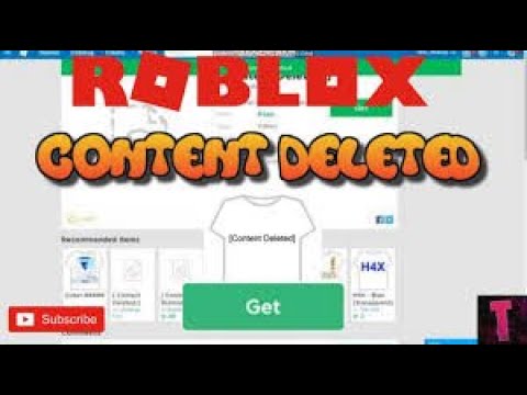 how to get the Content Deleted items in roblox - YouTube