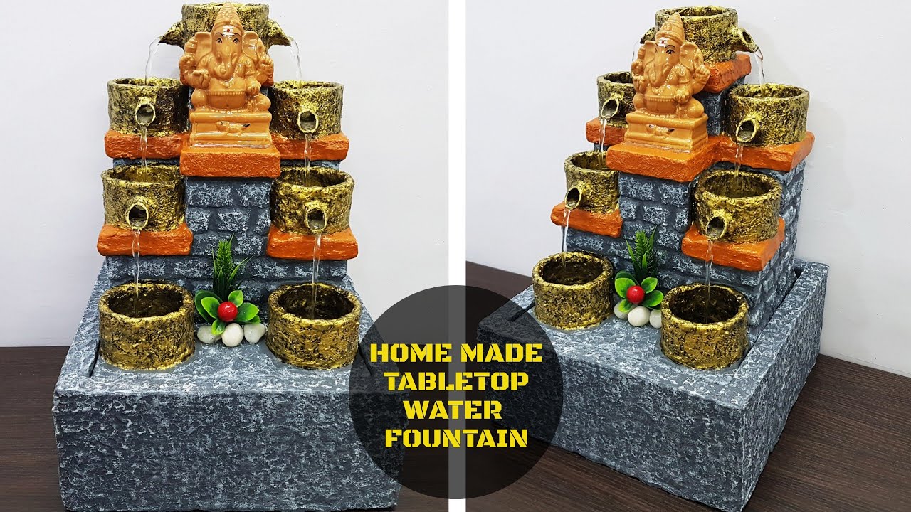 Amazing Tabletop Water Fountain | Awesome Cement Waterfall Fountain ...