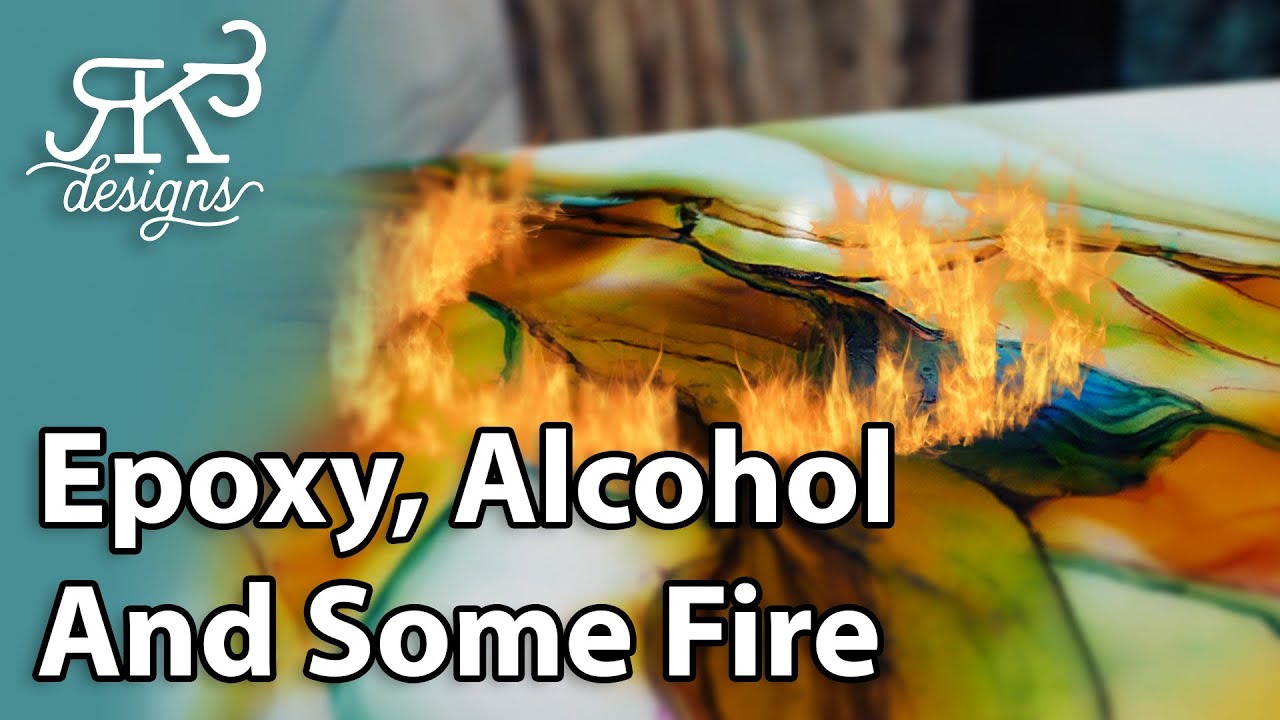Create A Unique Finish With Epoxy And Alcohol Inks | RK3 Designs - YouTube