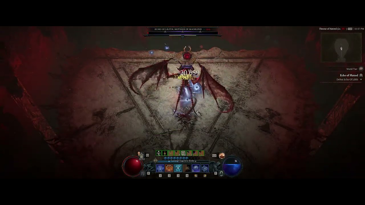 Diablo IV - Season 2, level 80 Sorcerer Uber Lilith kill - YouTube