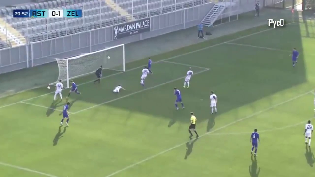 Gol Matteo Boccaccini Astana 0 : 1 Željezničar | 11.2.2017 | - YouTube