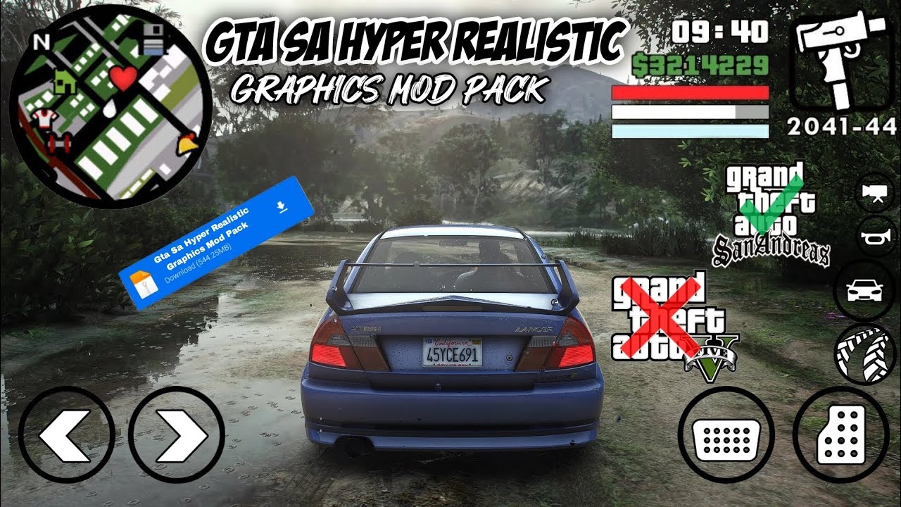 How To Install Gta Sa Hyper Realistic Graphics Mod Pack In Gta San ...