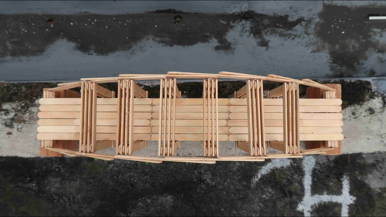 How to make a strong bridge using popsicle sticks #223 - YouTube