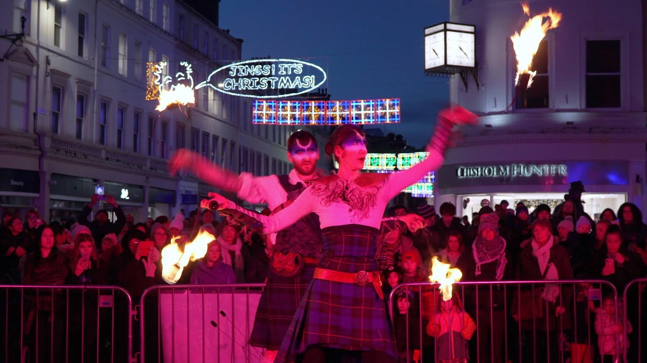 PyroCeltica start their street theatre fire show during 2023 Dundee ...