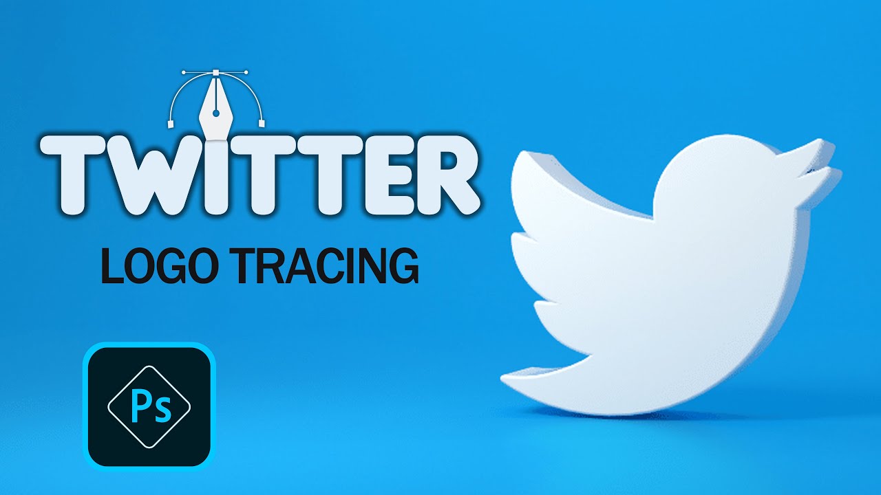 How to trace Twitter Logo in Photoshop | Photoshop Tutorial # ...