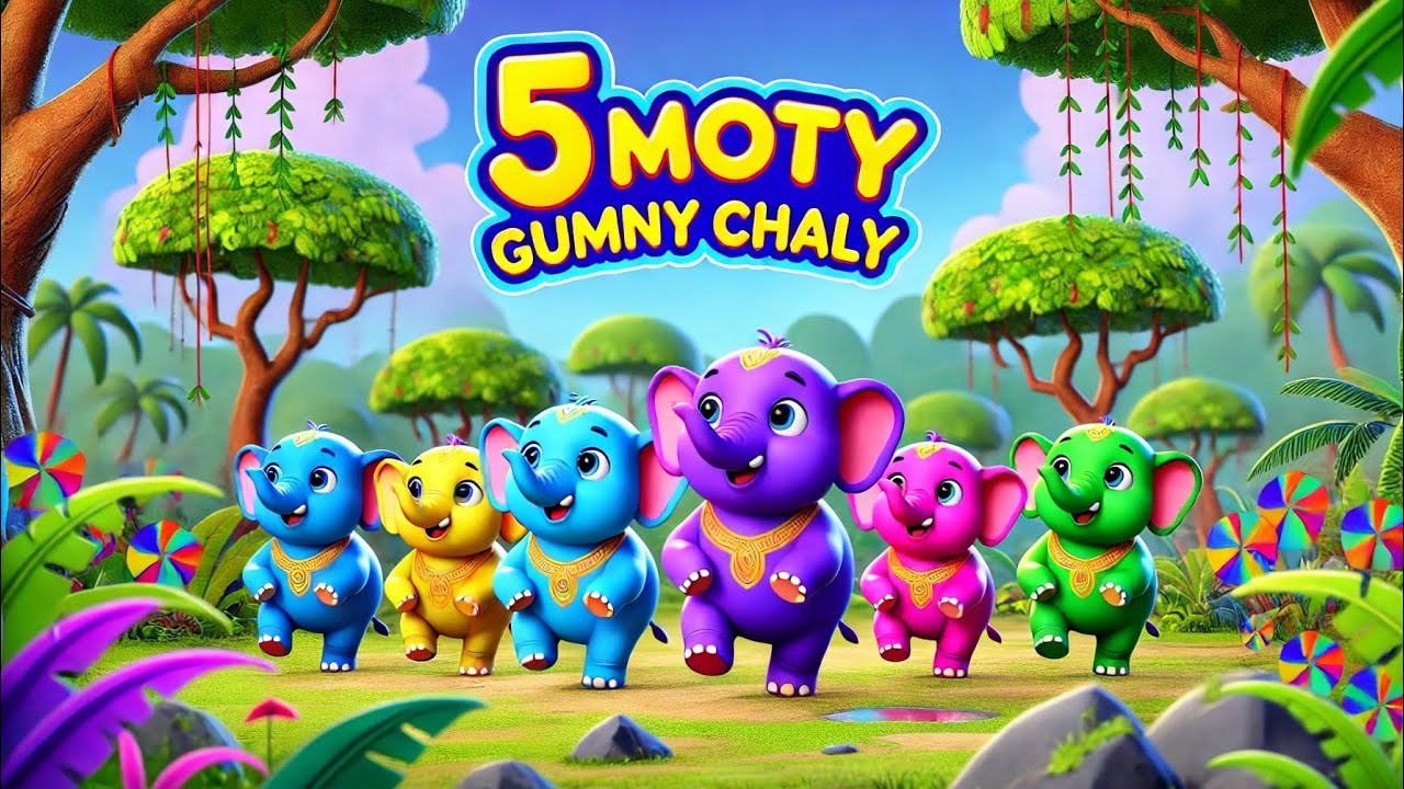 5 moty hathi gumny chaly ||5 moty hathi gumny chaly hindi poem - YouTube