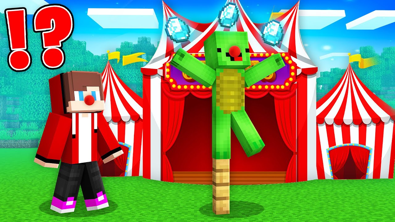 JJ and Mikey Opened a CIRCUS in Minecraft ! - Maizen - YouTube