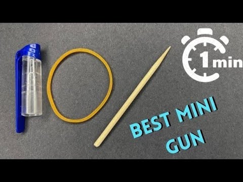 How To Make Gun With Pen Cap, Rubber Band, and Toothpick | DIY Mini Gun ...