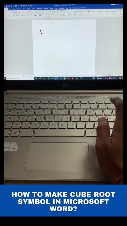 How to make cube root symbol in Microsoft word? - YouTube