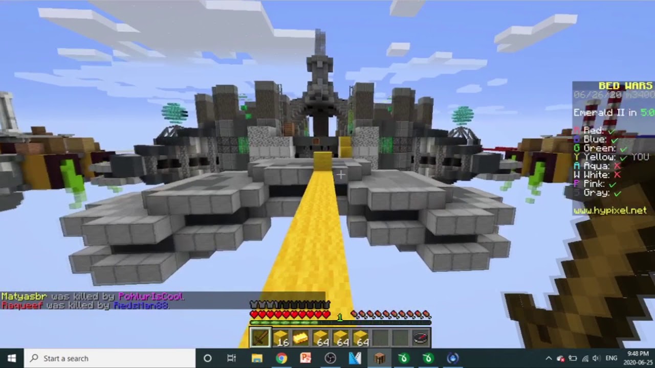 camping at an massive castle!!! (minecraft bedwars) - YouTube