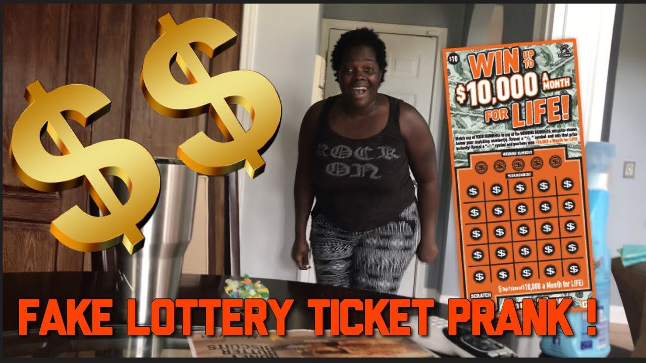 FAKE LOTTERY TICKET PRANK - YouTube