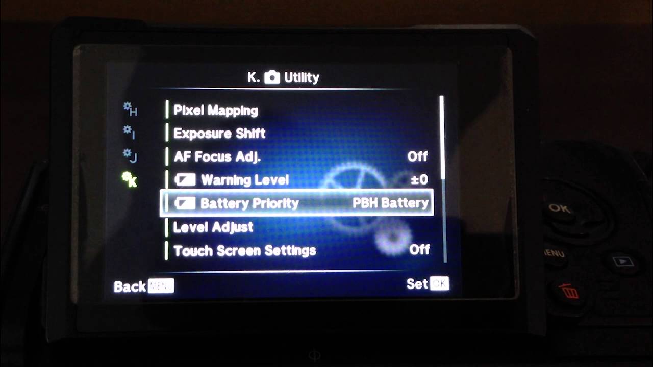 Olympus Custom Menu K walkthrough - YouTube