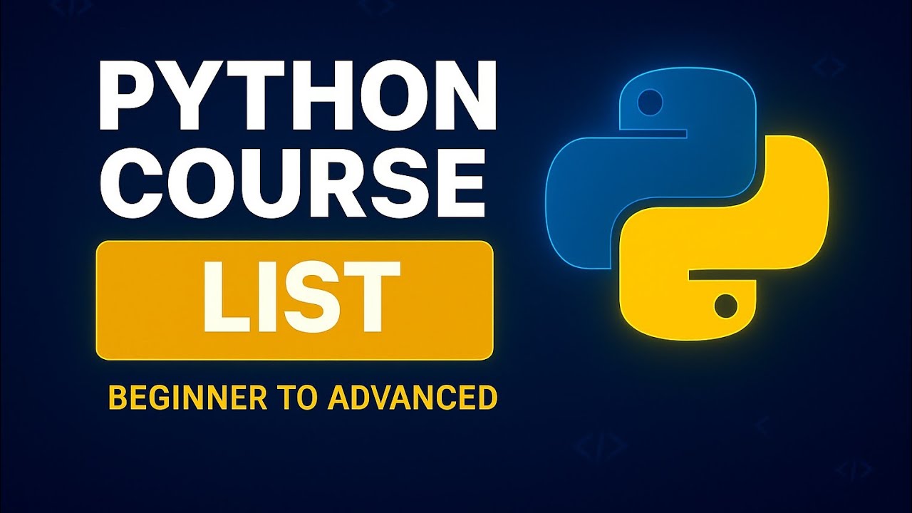"Python List Tutorial | Beginner to Advanced" - YouTube