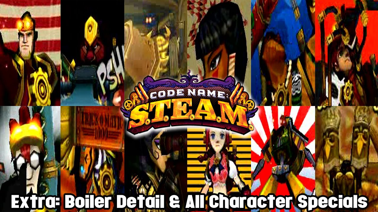Code Name S.T.E.A.M. | Extra: Boiler Details & All Character Specials ...