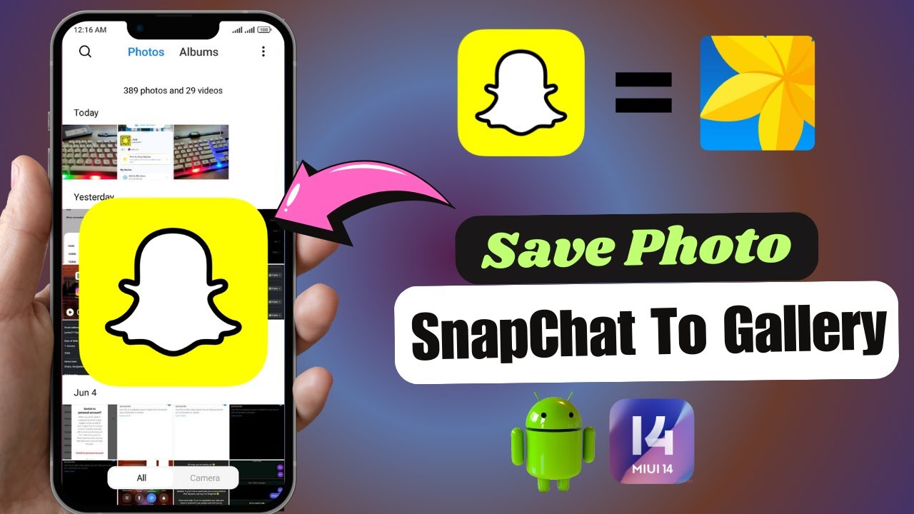 How To Save Snapchat Photo To Your Gallery - YouTube