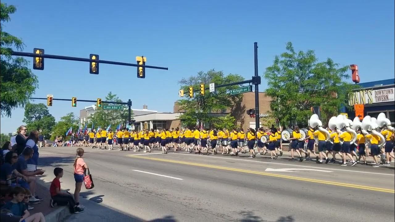 Saline High School Marching Band 2023 Memorial Day Parade - YouTube