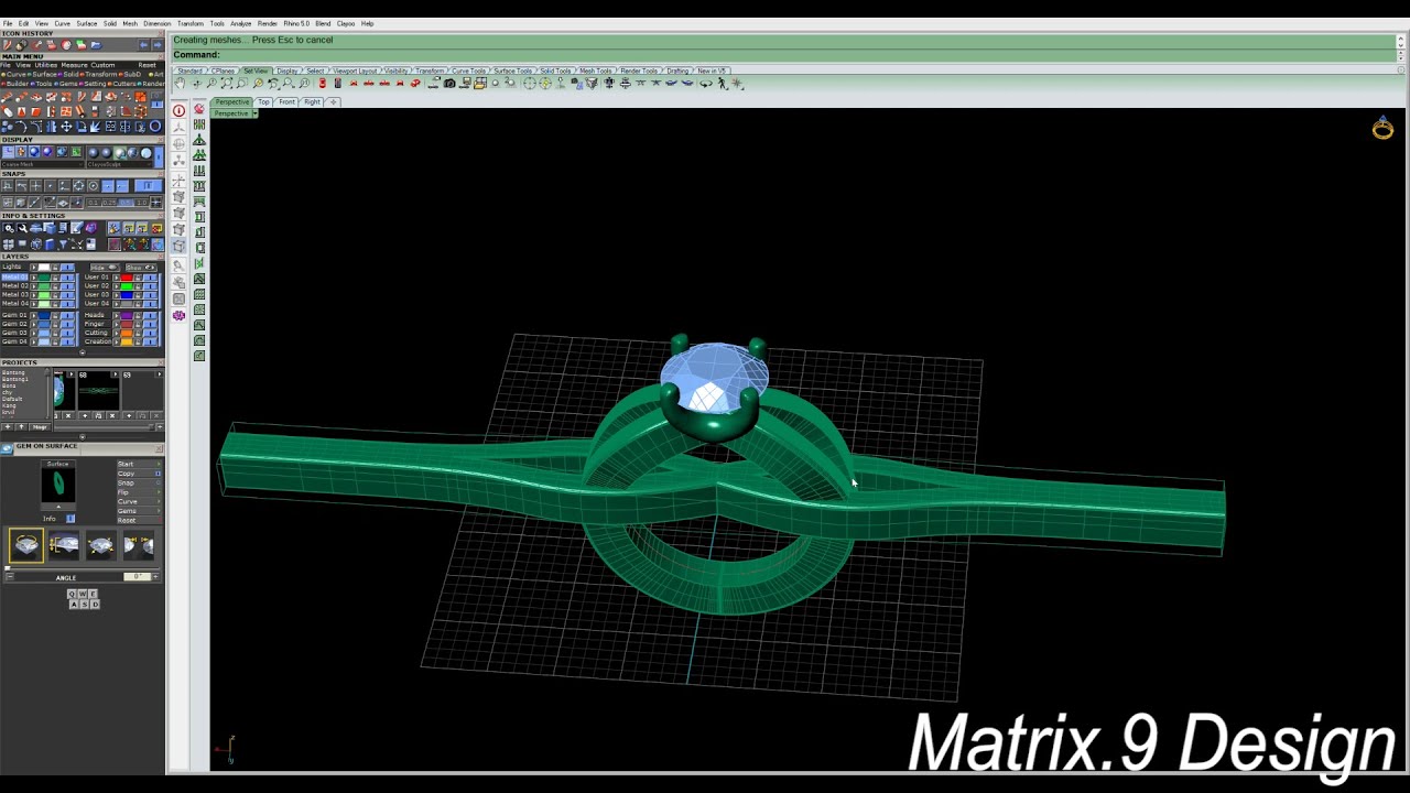 Easy make Engagement Ring design from MATRIX.9 - YouTube