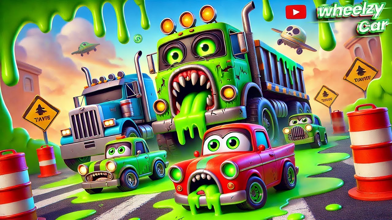 HELP! Zombie Cars On The Road | Car Town | Rescue Team Police Car - YouTube