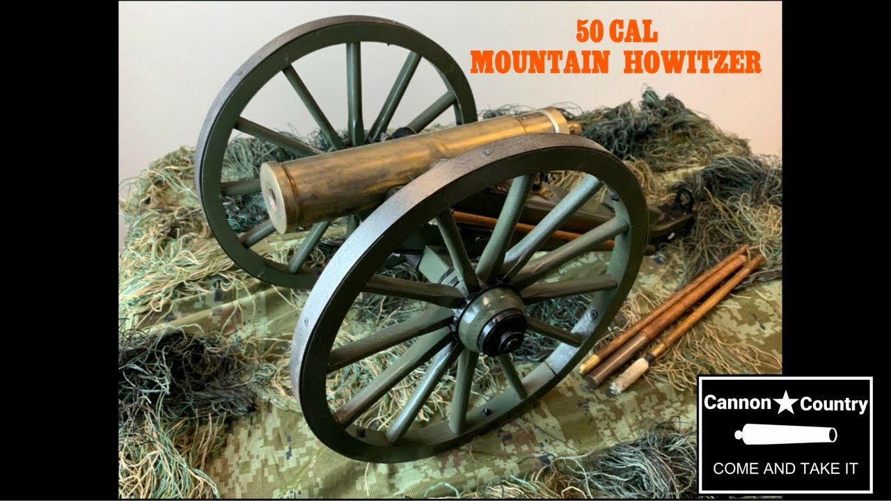 Shooting 50 caliber Mountain Howitzer Cannon - YouTube