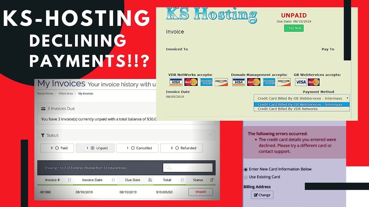 KS-HOSTING NOT PROCESSING PAYMENTS!!! FIXED. - YouTube