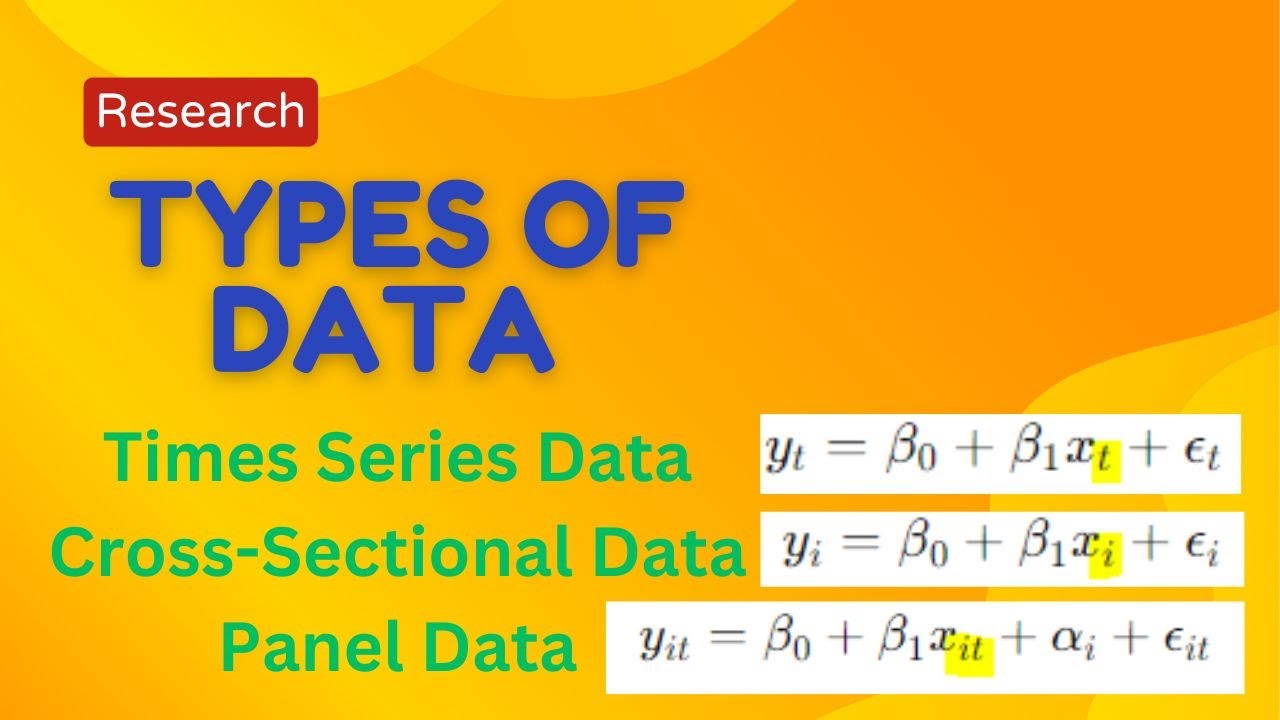 Types of Data in Quantitative Research Cross Sectional Time Series ...