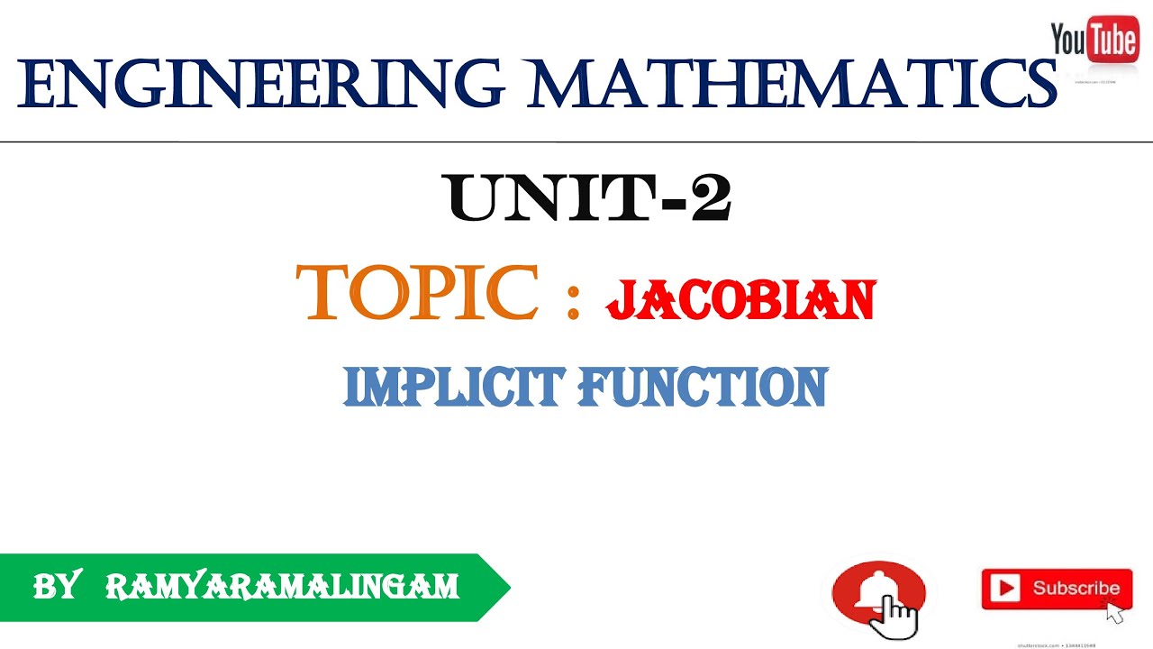Jacobian Implicit Function For 2 Variable 3 Variable In Tamil 2542