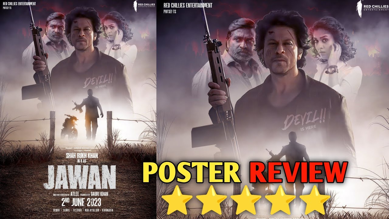 Shahrukh Khan Jawan Poster Review | Vijay Sethupati | Nayanthara ...