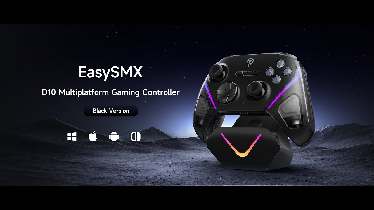 EasySMX D10 Black Officially Launched | TMR Sticks, EasyPos™ D-pad, Trigger Lock & Charging Dock ...