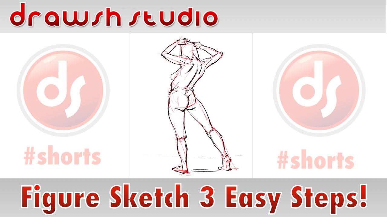 Best Method For Figure Sketching In 3 Easy Steps Shorts Youtube