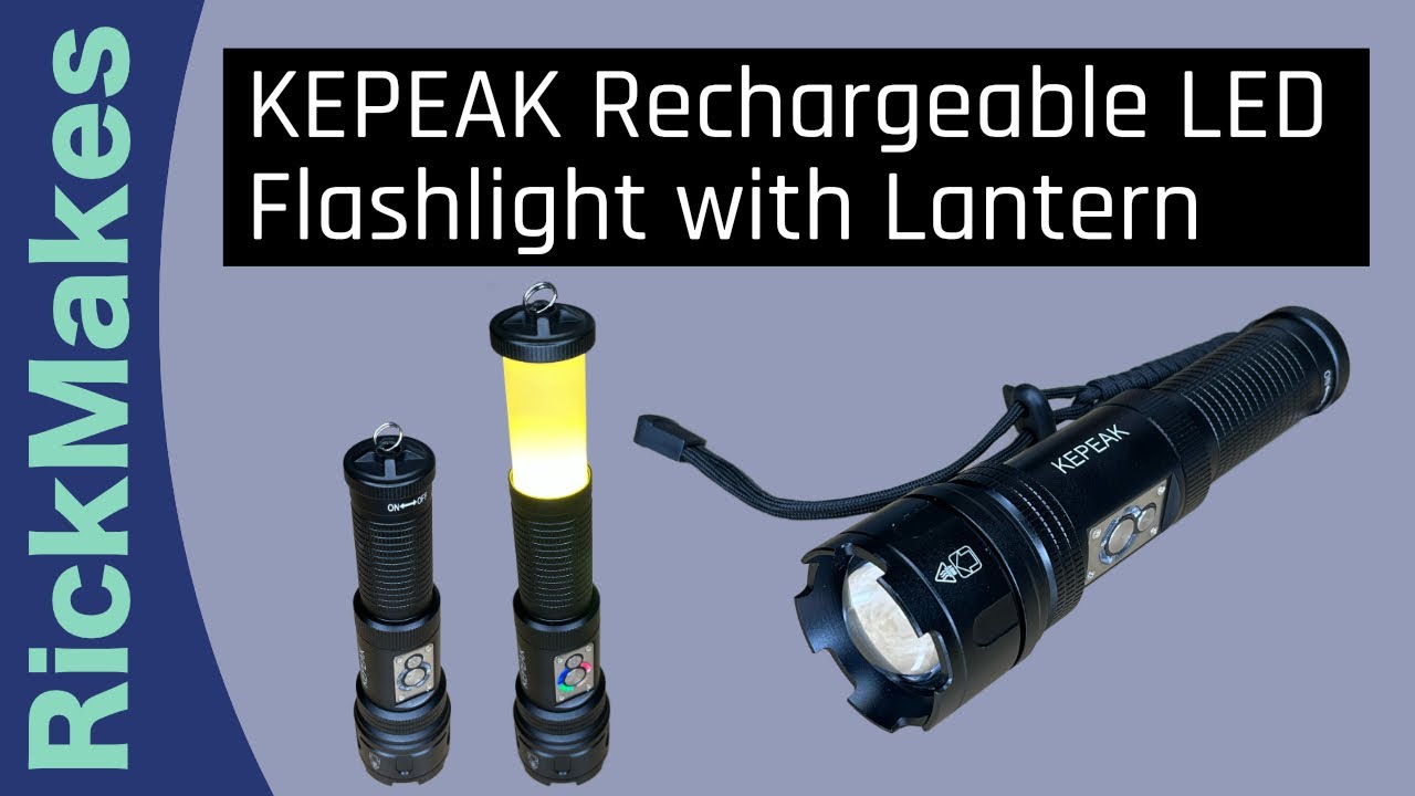 KEPEAK Rechargeable LED Flashlight with Lantern - YouTube