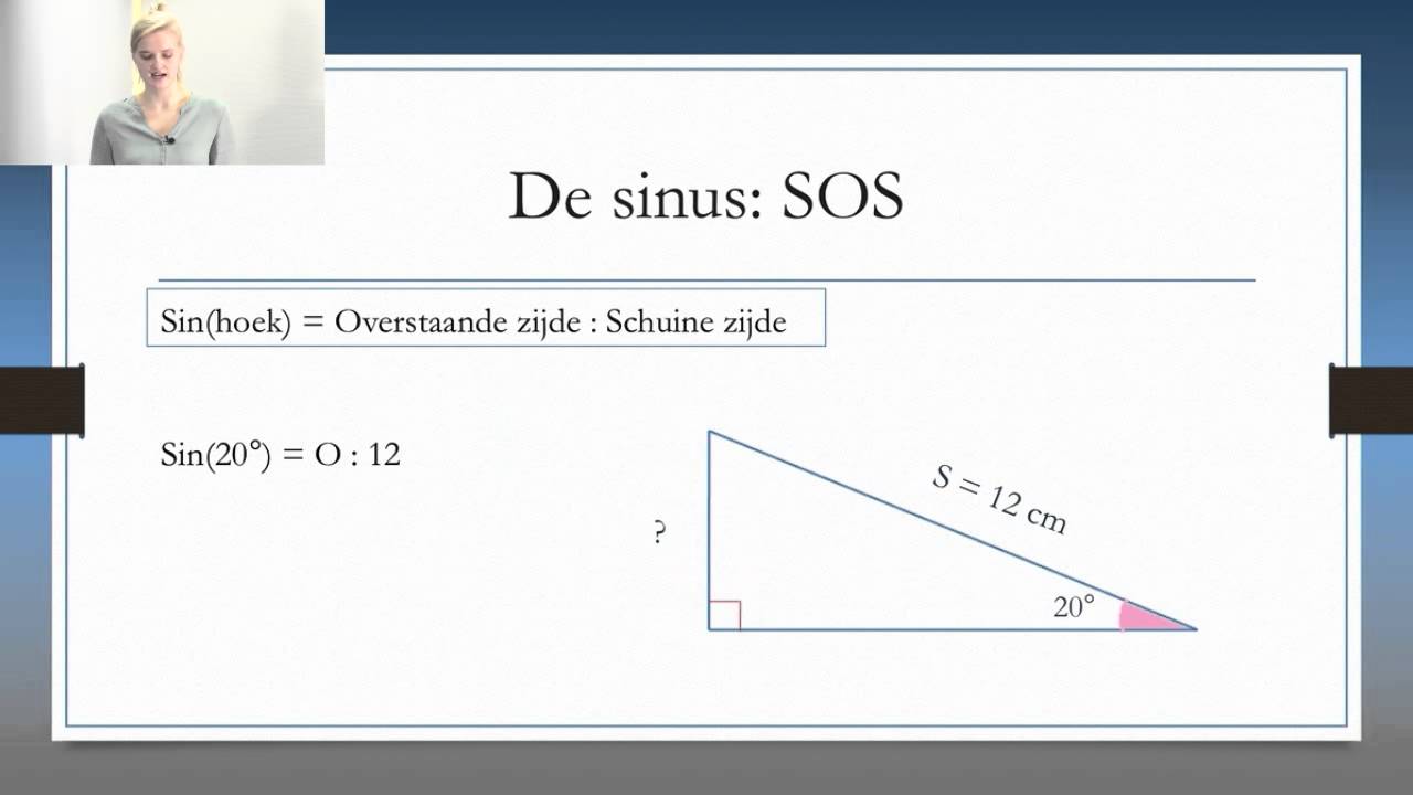 Sinus in een rechthoekige driehoek - YouTube