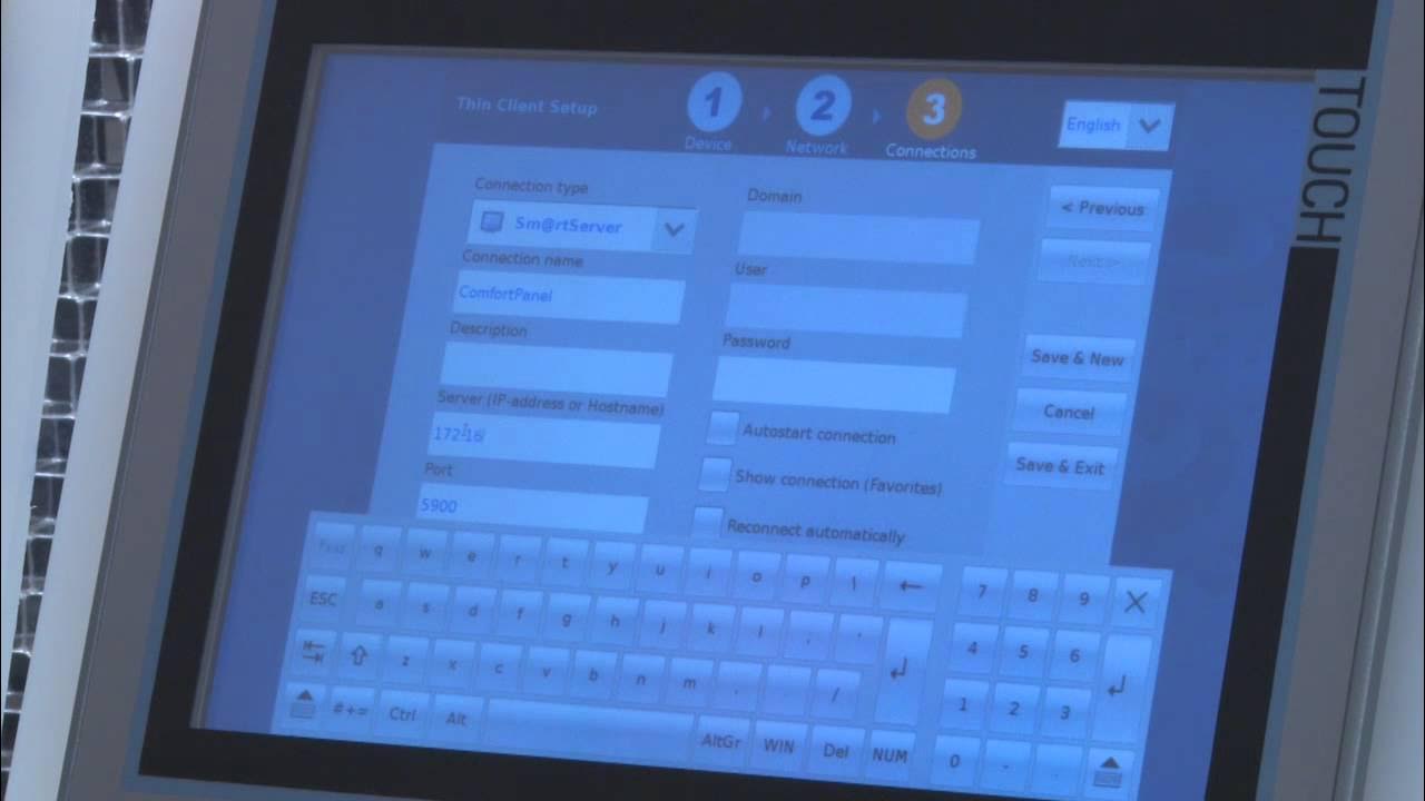 Sm@rtServer Connection with an Industrial Thin Client SIMATIC ITC - YouTube
