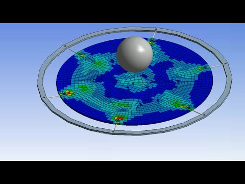 ANSYS WB Structural Analysis - Trampoline Structure - Drop Effects on ...