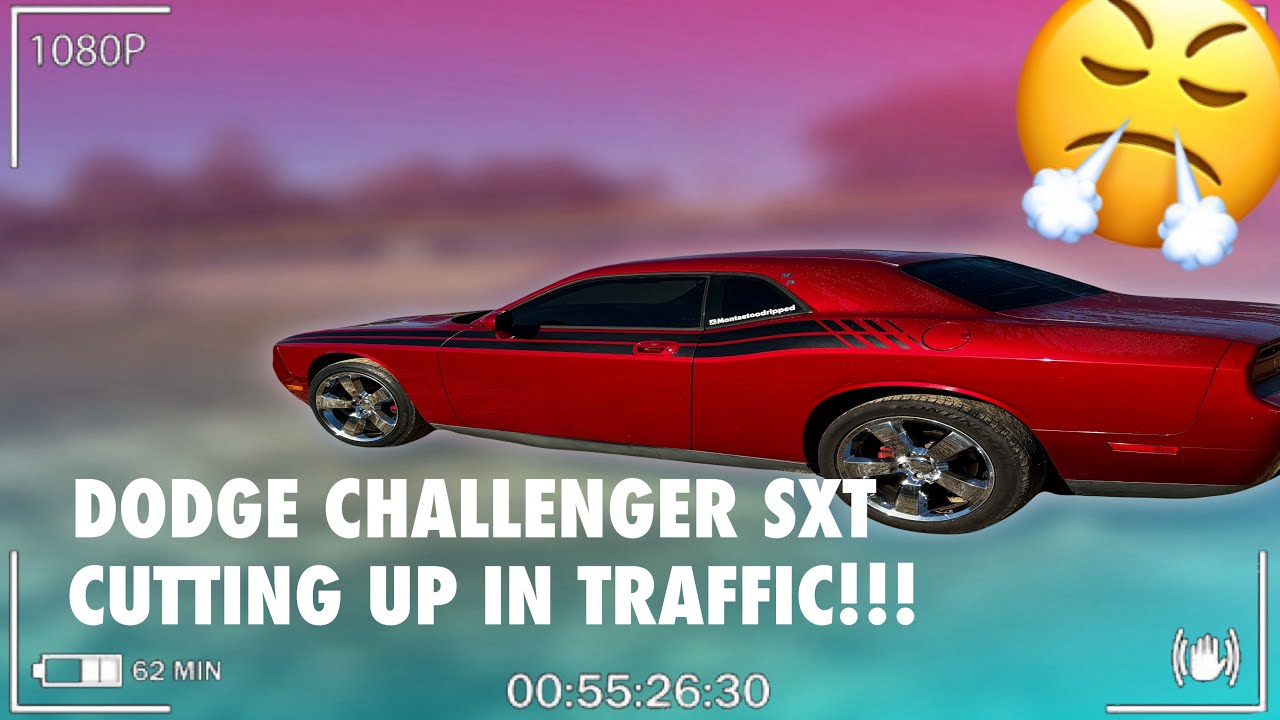 Cutting Up In Traffic In My Dodge Challenger "v6" Chill POV - YouTube