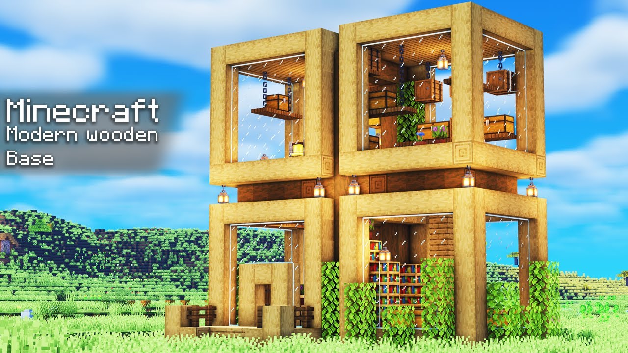 Minecraft: Simple Wooden Base - Minecraft Tutorial #151 - YouTube