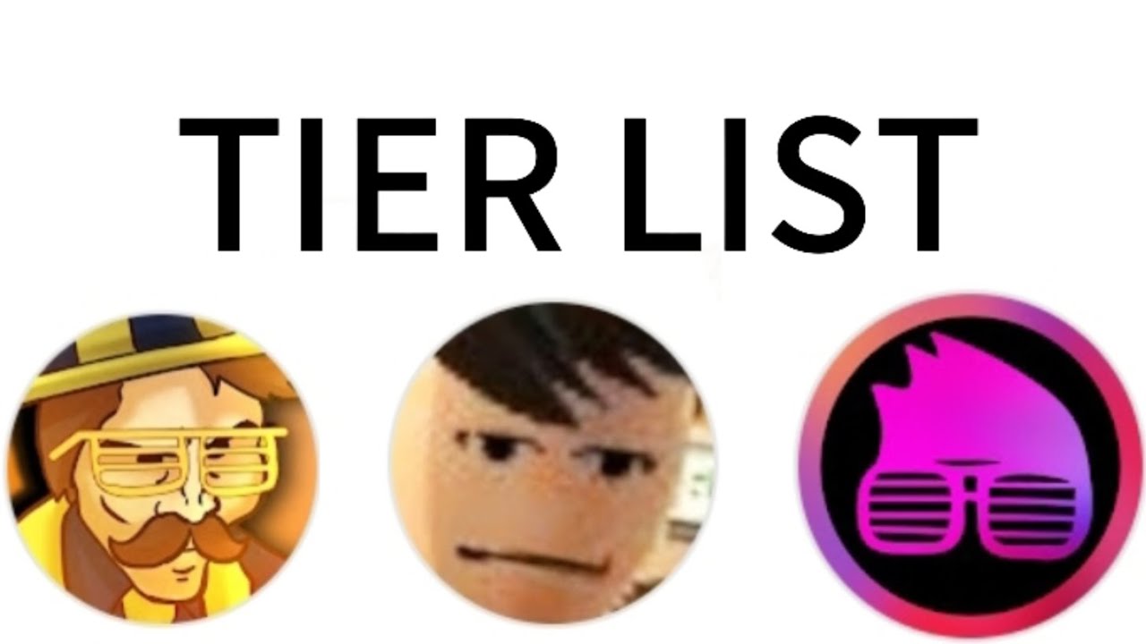 My Rec Tuber tier list. - YouTube