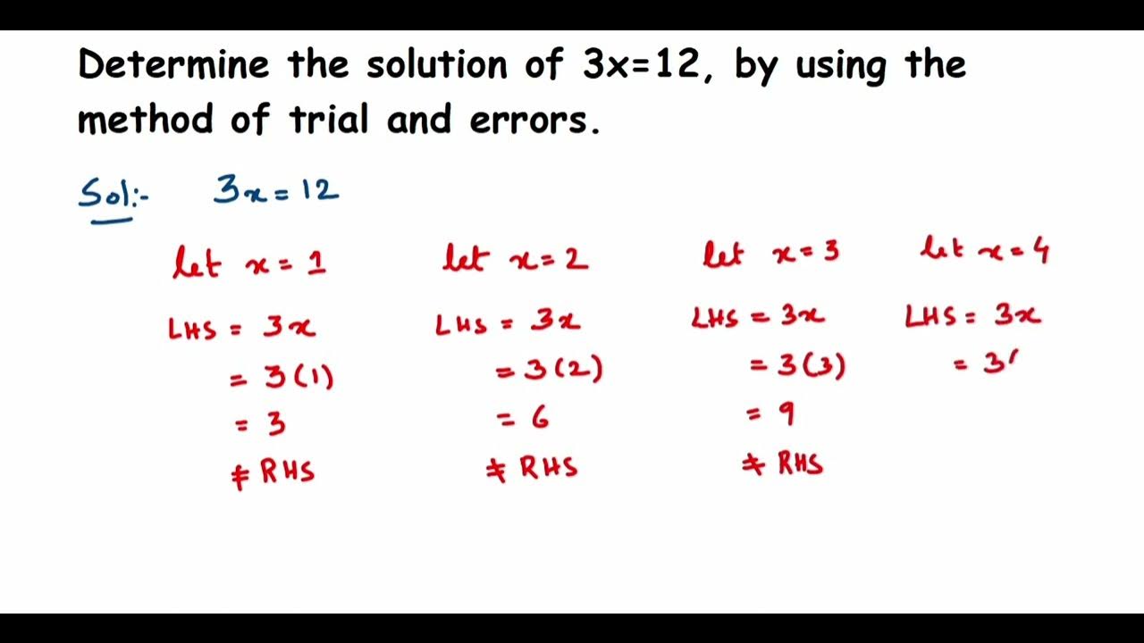 Determine The Solution Of 3x 12 By Using The Method Of Trial And determine-the-solution-of-3x-12-by-using-the-method-of-trial-and