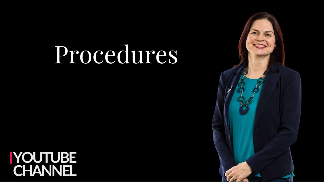 Procedures - YouTube